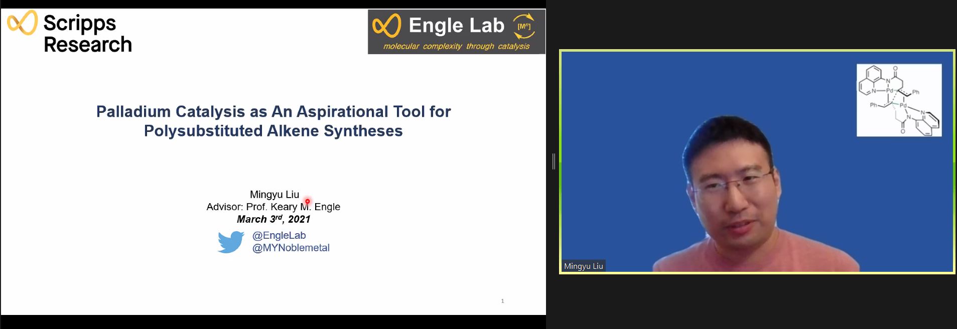 Congratulations Dr. Mingyu Liu! – Molecular Complexity through Catalysis